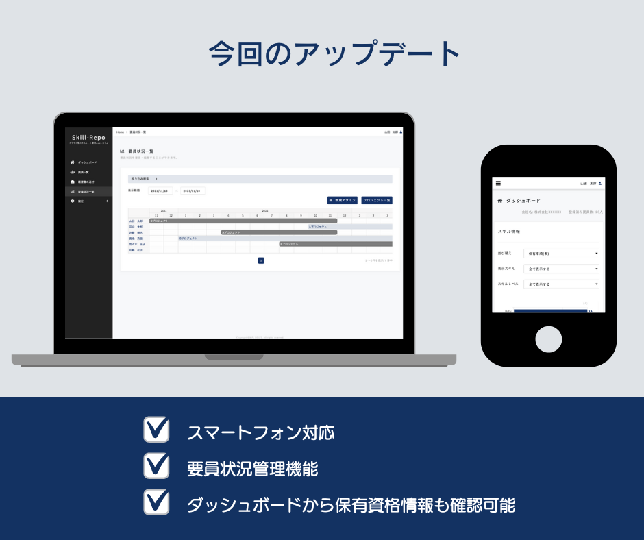 クラウド型スキルシート管理サービス「Skill-Repo（スキルレポ）」が2022年11月1日よりアップデート | ReactNativeやFlutterに強いアプリ開発のスペシャリスト ...